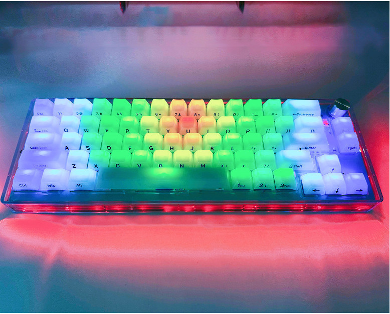 122 Keys Milky White Matte Keycaps Frosted Fog Transparent PC ABS ...