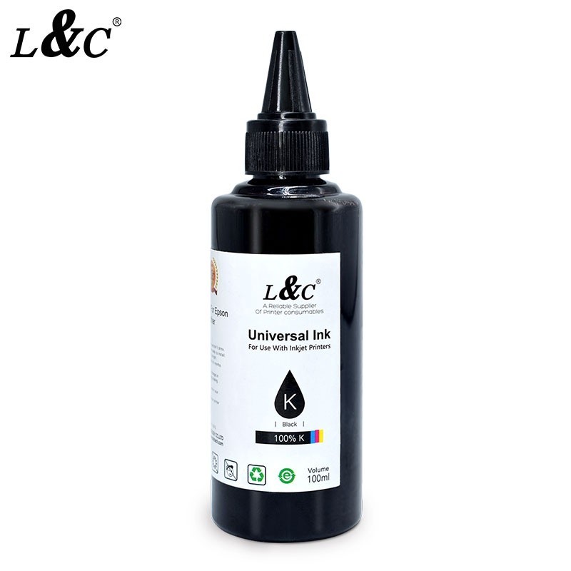 L&C Dye Ink UV Ink 100ml 4 Colors Universal Dye Ink for Inkjet Printers ...
