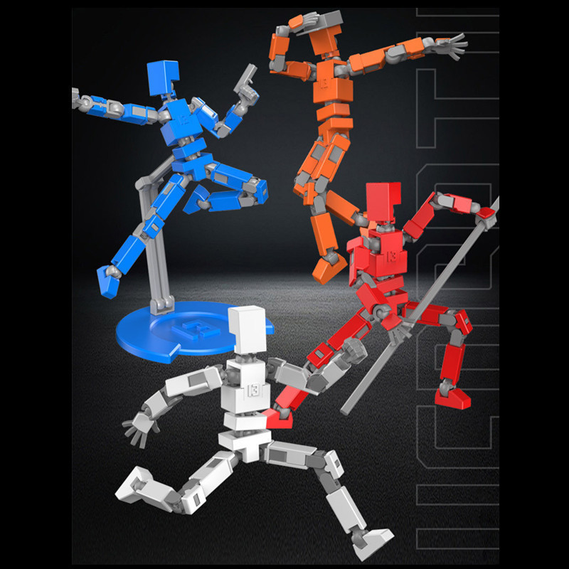 Lucky 13 Action Figure Stand T13 Action Figure 3D Printed Toys Multi ...