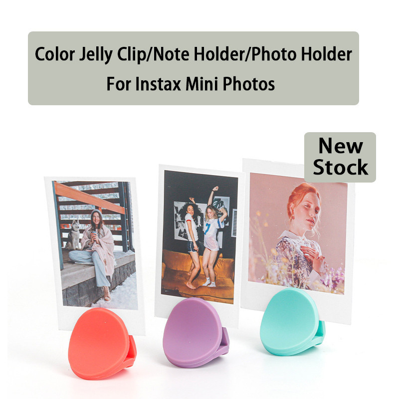 Color Jelly Clip Note Holder Photo Holder For Instax Mini Vertical ...