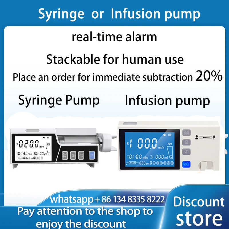 4.3 Inch Touch Screen Stackable Type Human Or Veterinary Use Syringe Pump Infusion Pump LCD Real ...