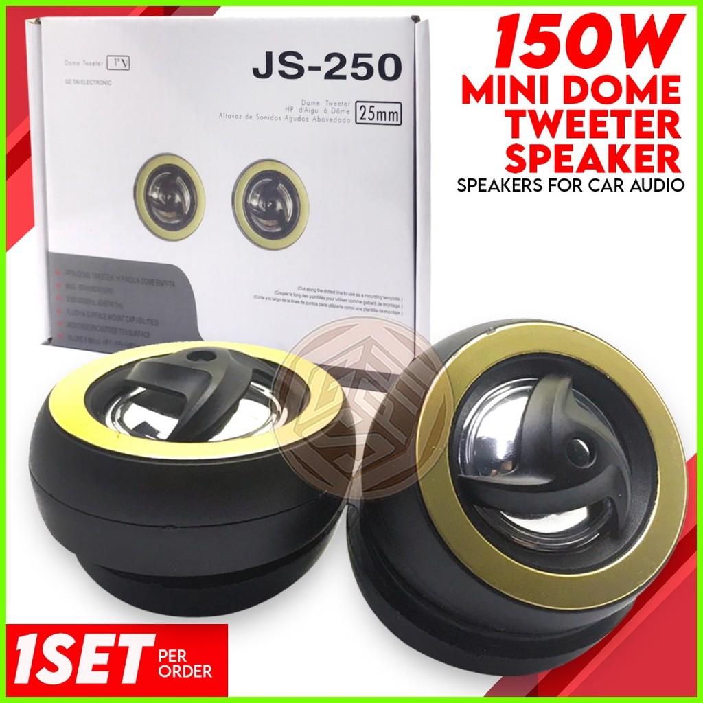 ♀ 150W Mini Dome Tweeter Speakers for Car Audio 12V (1 SET) | Shopee ...
