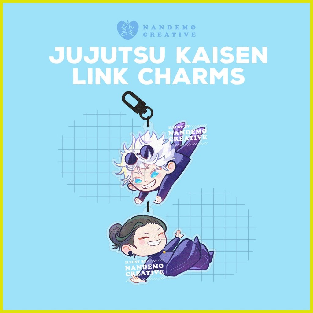 ☃ ☩ Jujutsu Kaisen Link Charm - Gojo Satoru Geto Suguru Cute Chibi ...