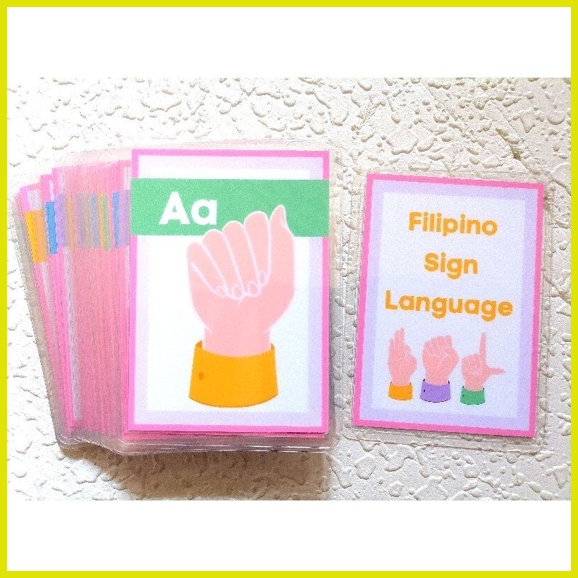 ♣ Filipino Sign language Alphabet Flashcards (FSL), Sign Numbers ...