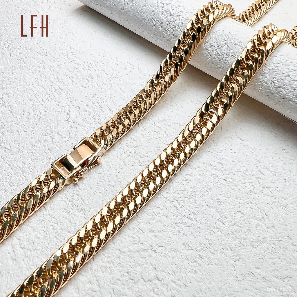 Bulk Sale 18k Real Gold Jewelry Cuban Chain Necklace Pure Gold 18k ...