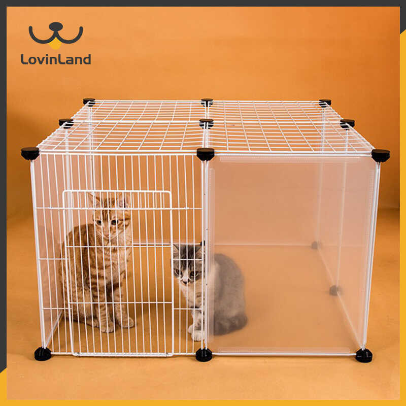 Lovinland Pet plastic cage fence bahay cat kennel kennel loob anti-jump ...