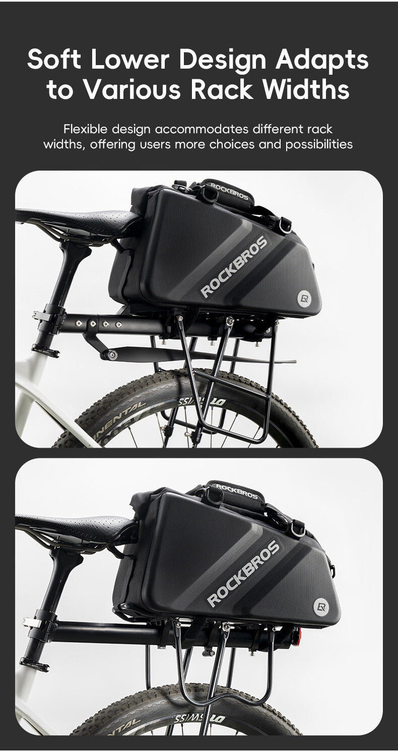 ROCKBROS Bike Hard Shell Trunk Bag Multifunctional Large Capacity ...