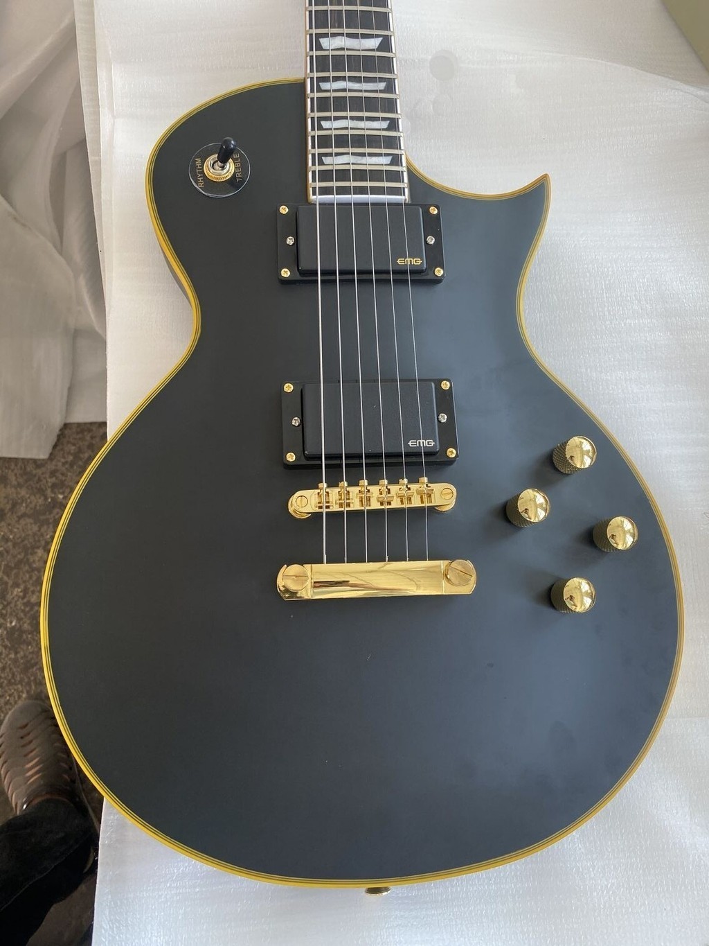 Custom ESP Eclipse Version Electric Guitar EMG Passive Pickups Black ...