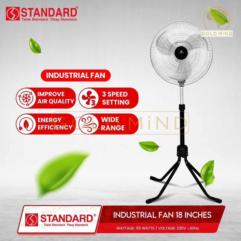 Standard Electric Fan SHF18A Industrial Stand - Yellow Elephant ...