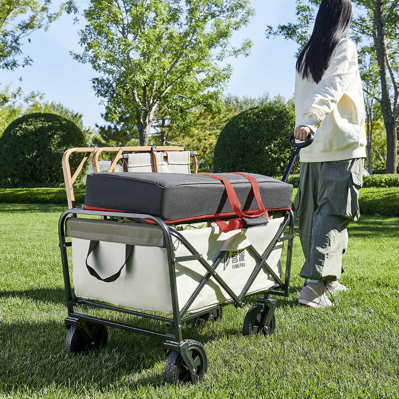 Mga labas, sa tindahan gabi, nakatiklop, site, cart gumagawa, maliit na ...