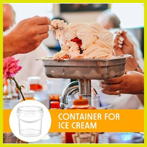 3.8L Square Ice Cream Container White (Food And Freezer Grade) | Shopee ...