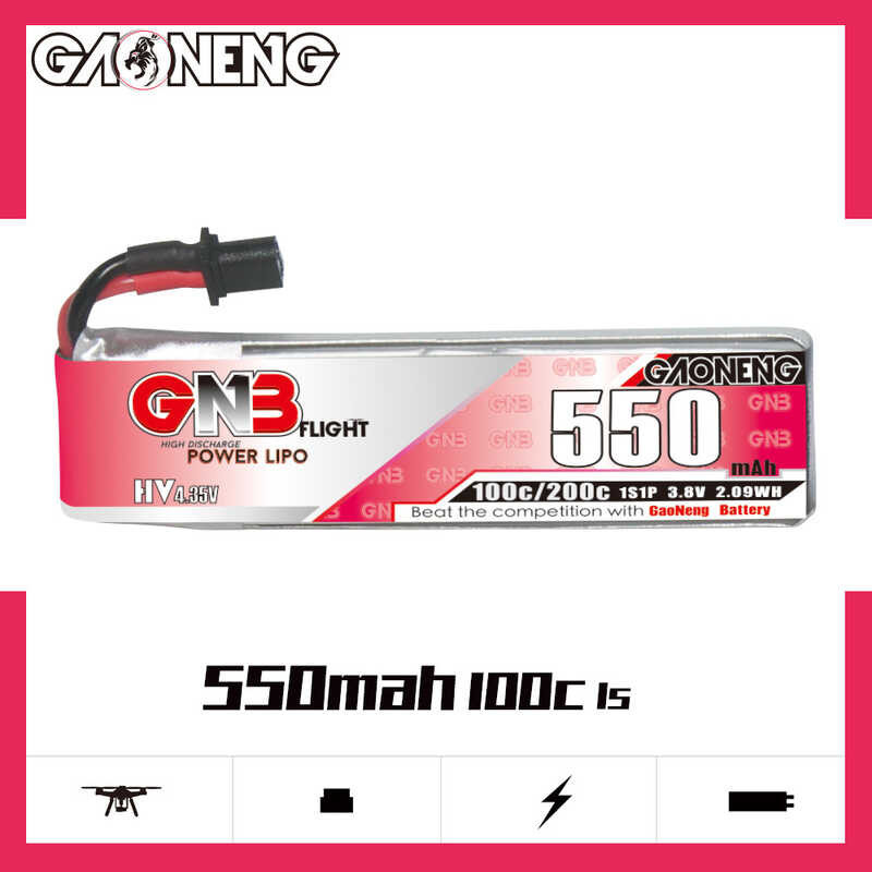 High GNB Energy 550Mah 1S 3.8V 100C A30 Maliit Na Apat Na Axis Indoor ...