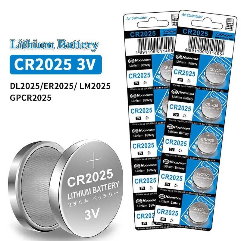 5-50PCS CR2025 3V Lithium Batteries DL2025 LM 2025 Button Battery ...