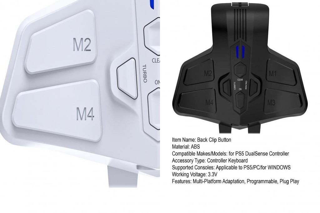 [calcutta] Multi-platform Gaming Adapter Game Sharing Tool Ps5 Dualsense Controller Back Paddles ...