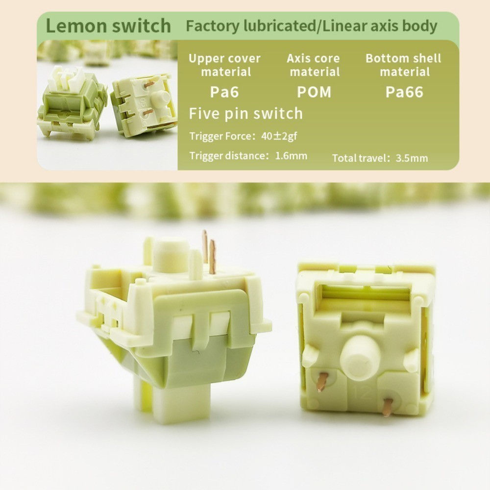 Lemon Switches Green Mechanical Keyboard Switche Linear 5 Pin Factory ...