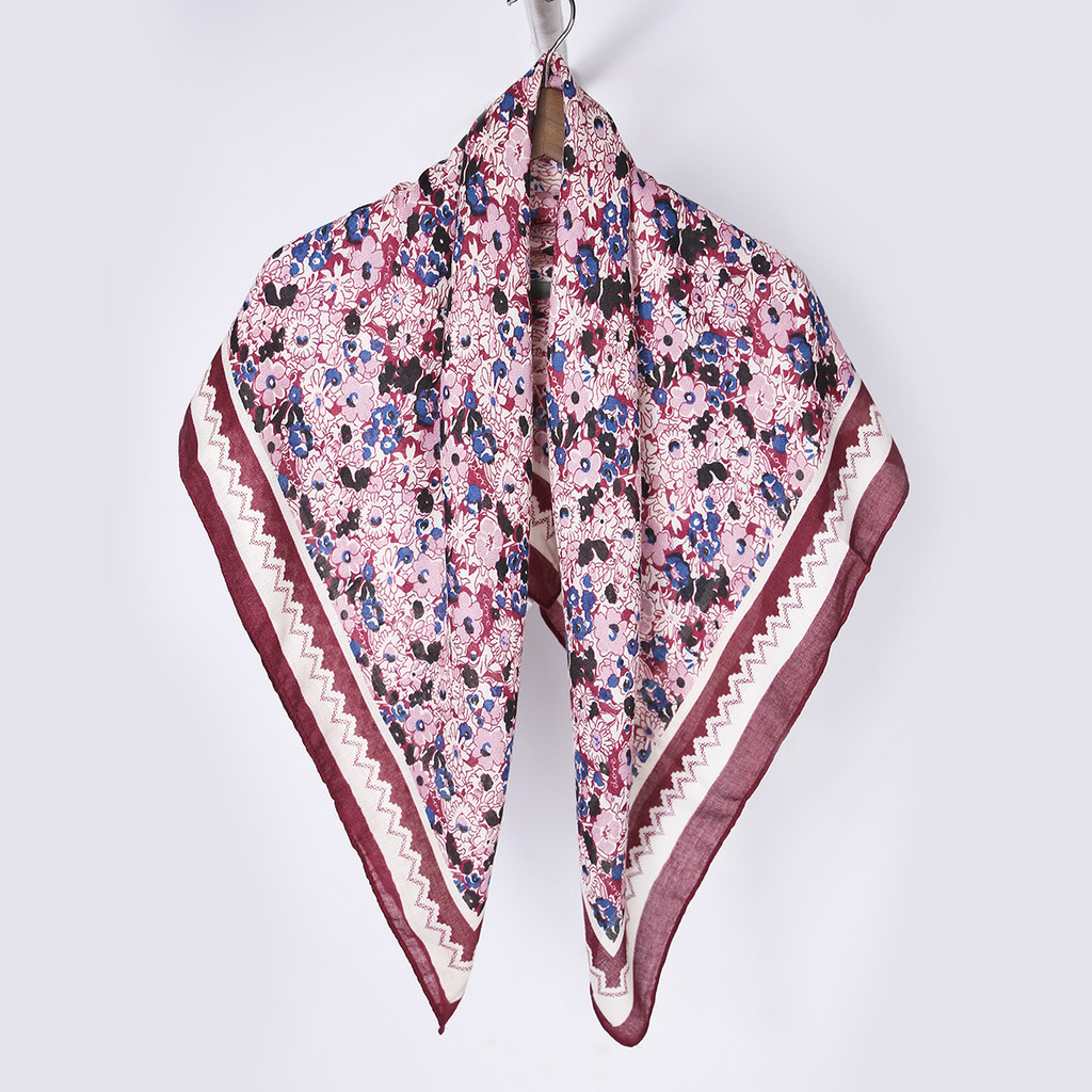 Cotton Square Scarf 88cm/35inch/90g Women Print Head Scarves Shawl ...
