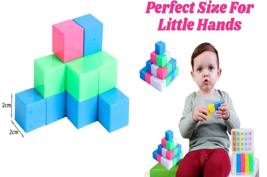 PANDU Toddler Magnetic Block Set Magnetic Cube 360-degree Rotating ...