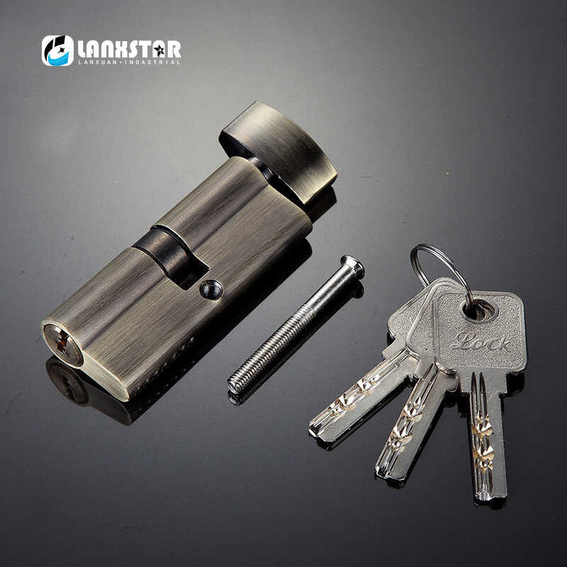1 Pcs Grade Copper Anti-Theft Door Locks Cylinder Security Locking ...