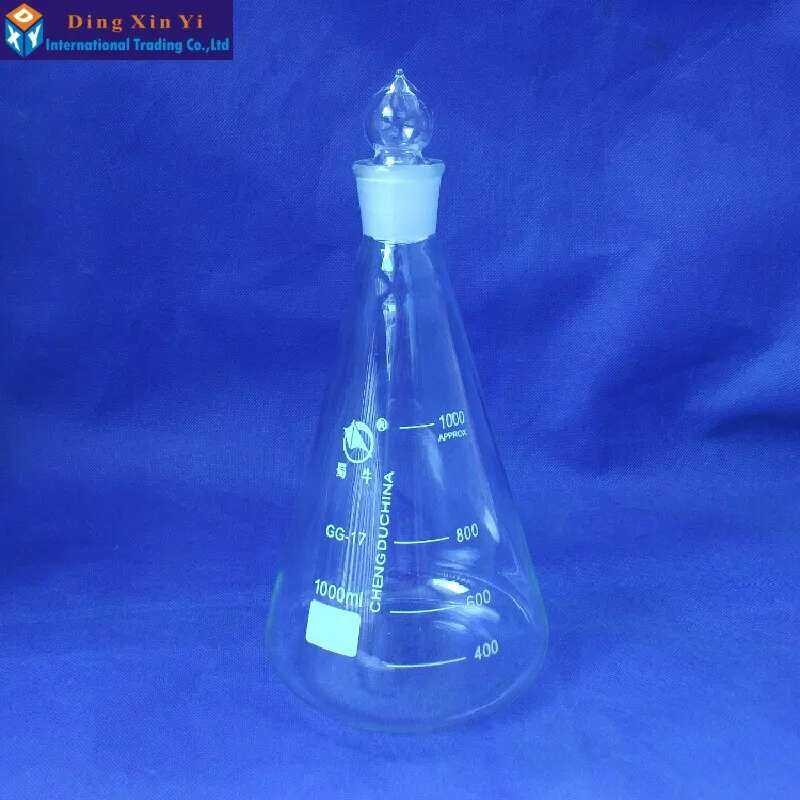 Conical (2 Pieces/Lot)1000Ml Flask With Stopper, Conical Flask,With ...