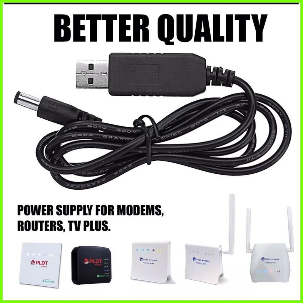 ♀ USB Power adaptor for Modems Routers ABS CBN TV Plus TV Box 5v to 12v ...
