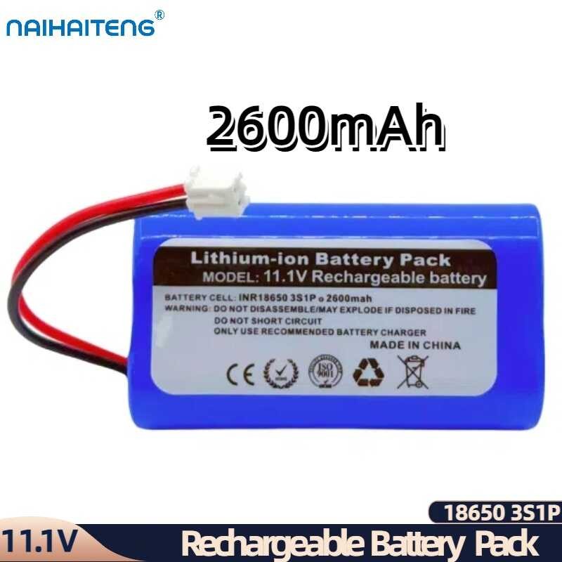 10.8V 11.1V 2600mAh Rechargeable Li-ion Battery Pack 18650 3S1P For Midea Sweeper R1-L061D/E ...