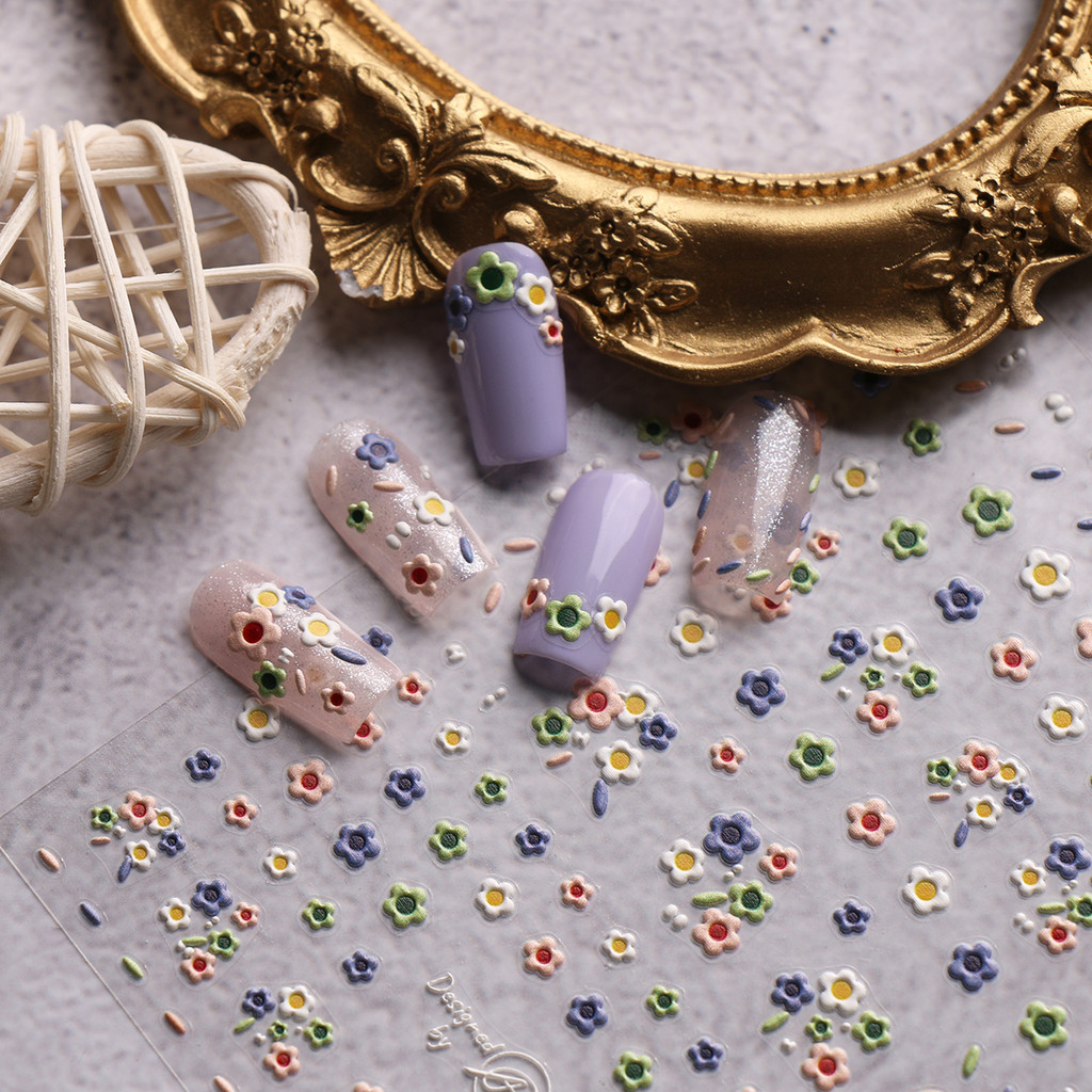 HAMA NAIL Embossed Nail Stickers Wholesale Spring and Summer Exquisite ...