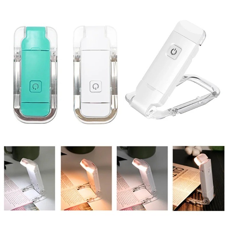 Book Reading Light Clip - LED Rechargeable Light - Lamp Clip-on Book ...