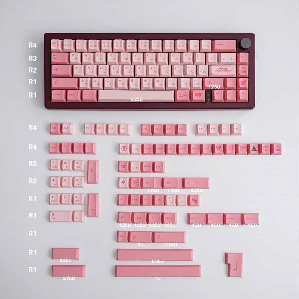 SPY×Family Anya Forger Japanese Keycaps PBT Cherry Profile143 KEYS for ...