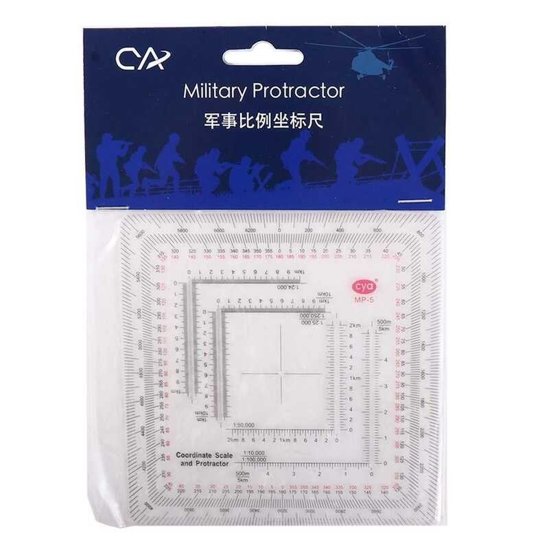 Topographic Technical Square Ruler Coordinate Scale Protractor Map ...