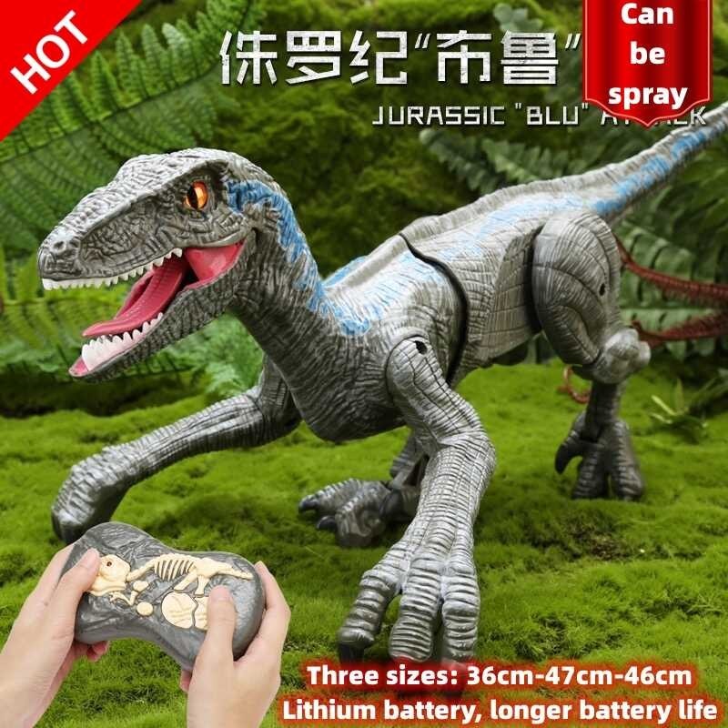 Remote Control Dinosaur Toys RC Electric Walking Jurassic Simulation Velociraptor gamit ang LED ...