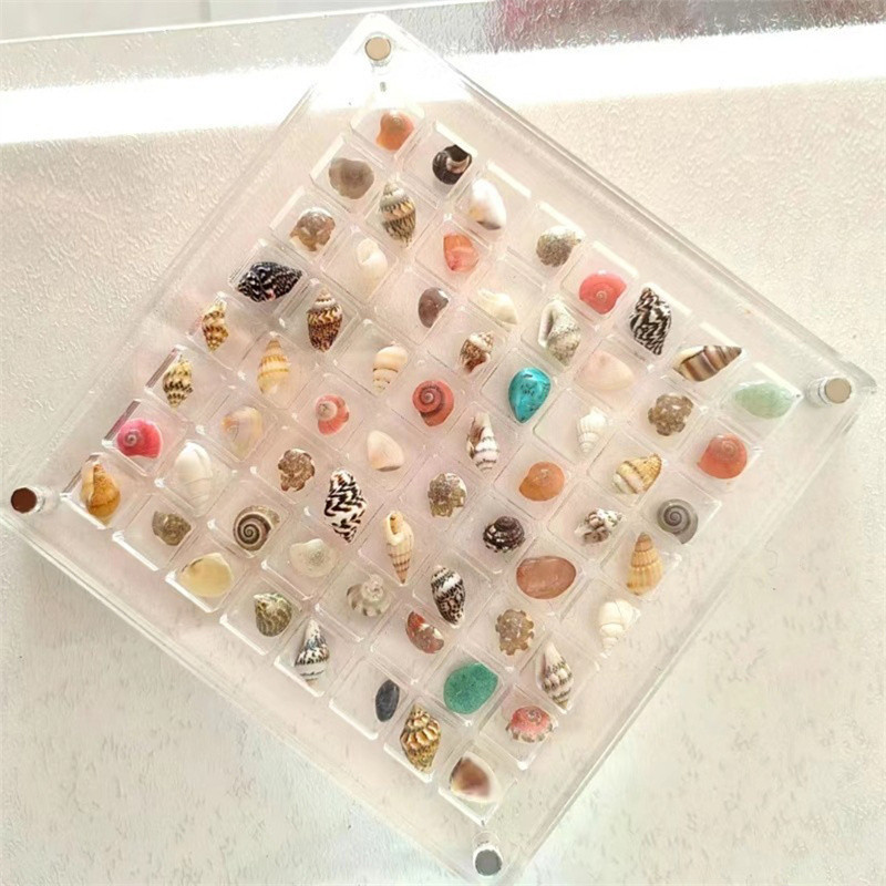 Magnetic Clamshell Display Box Transparent Acrylic Nail Art, Crystal ...