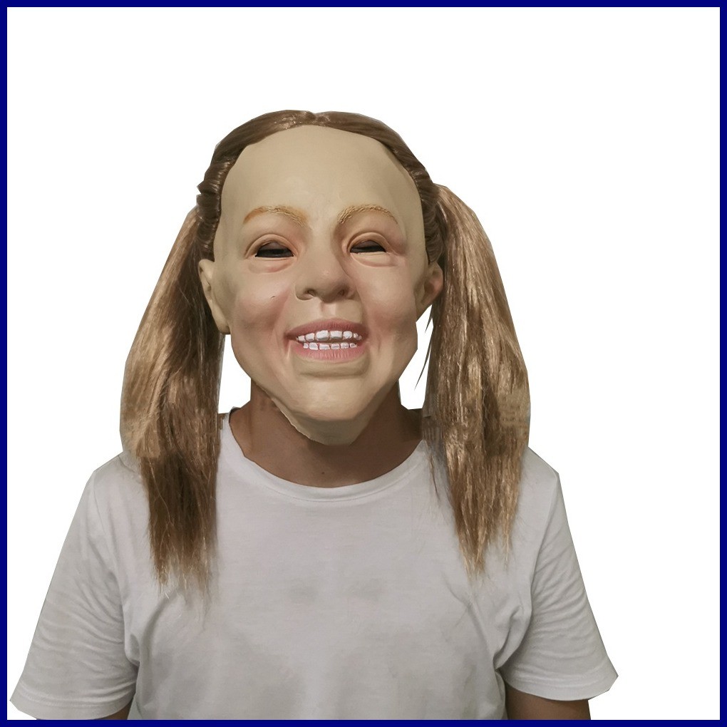Halloween Human Latex Mask Little Girl Headgear Cosplay PropsacXy ...