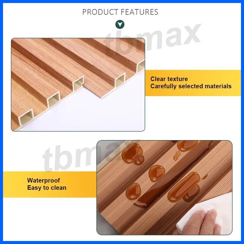 ♨ ∈ Buy 1 take 3 WPC Fluted Wall Panel Pvc Wood Panel Sticker ...