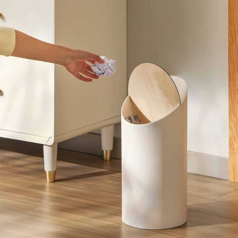 Kitchen Trash Bin 8L Bathroom Touch Trash Can In The Toilet Garbage ...