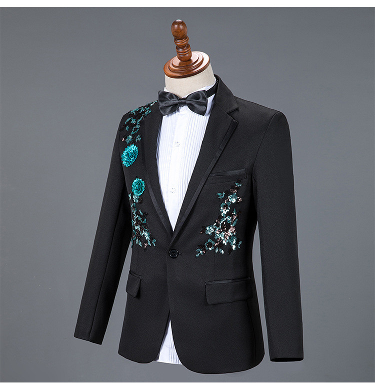 Performance Costume Sequin Suit Suit Stage Chorus Men's Dress Singer ...