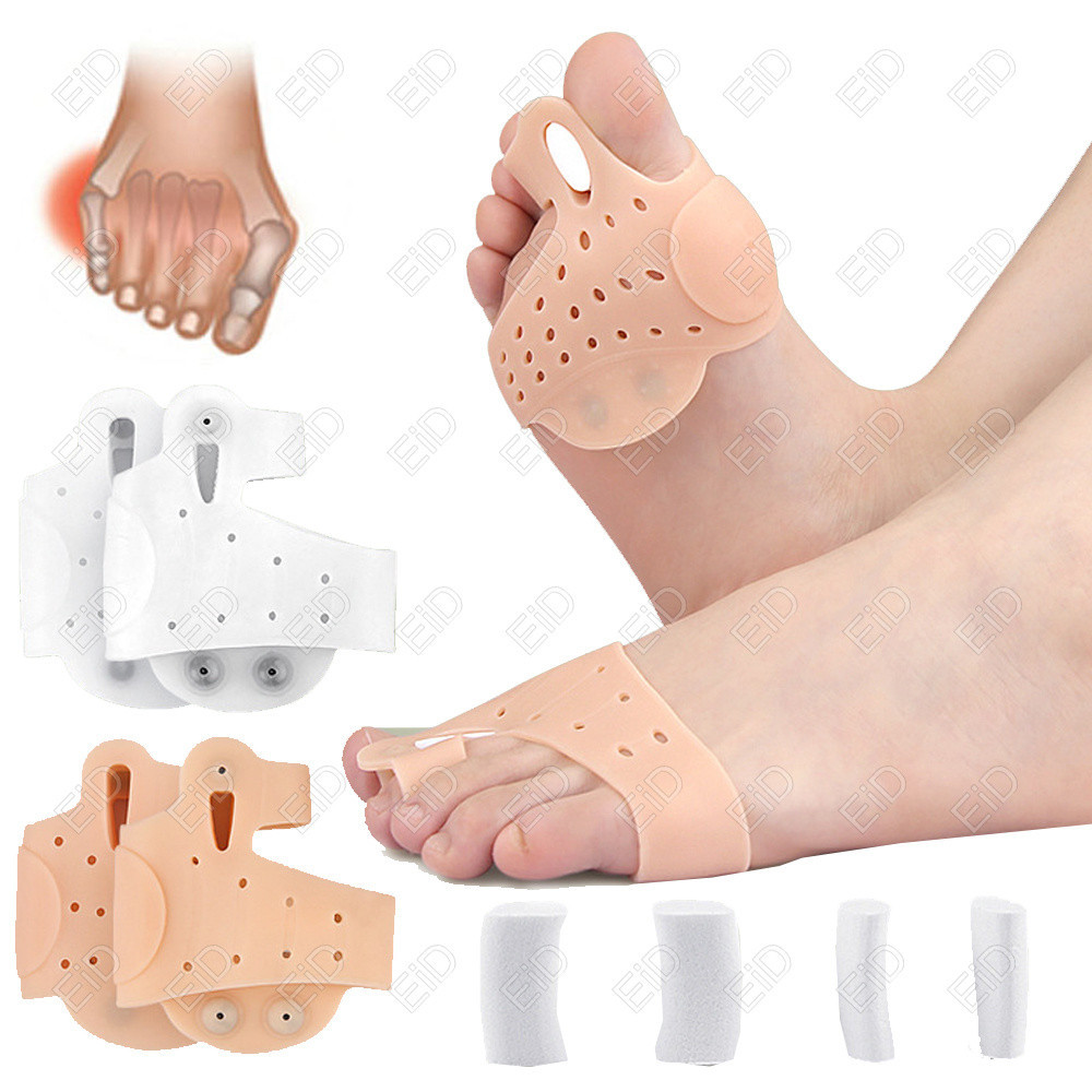 Silicone Toe Finger Separator Insoles for Bunion Hallux Valgus 2Hole ...