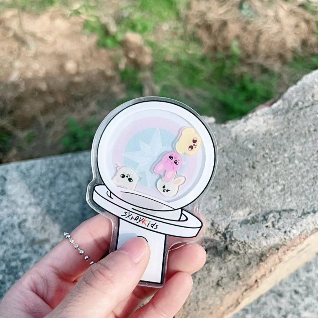 Kpop Idol Stray Kids Acrylic Lightstick Keychains Skz Shaken Key Ring ...