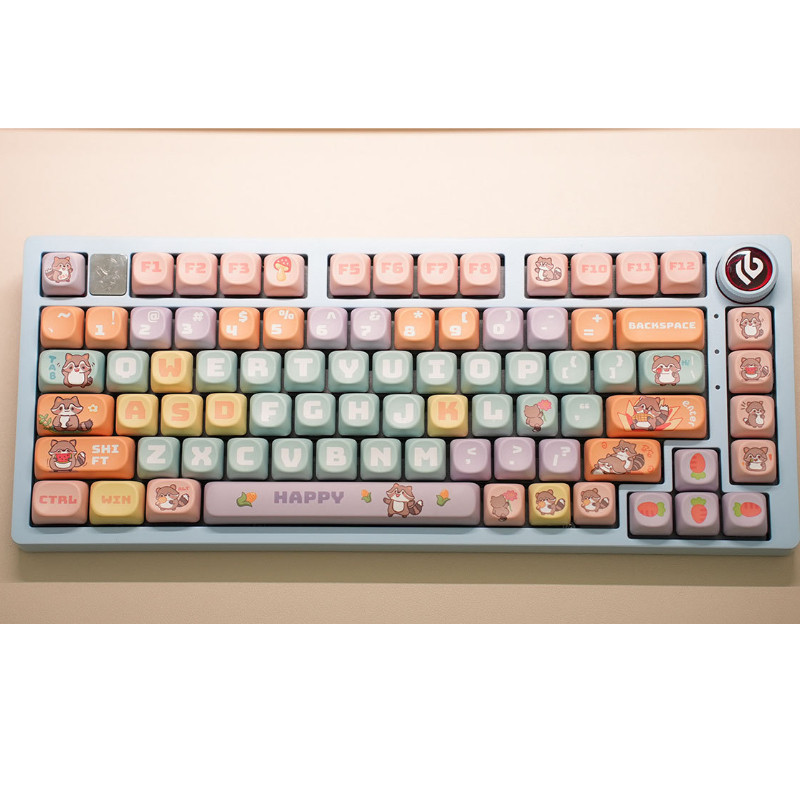 MOA Profile Little Raccoon 135 Keys Pudding Keycaps PBT Sublimation ...