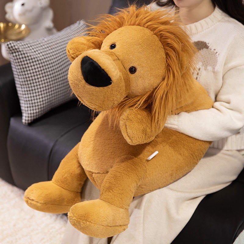 Very Soft Lying Lion Plush Toy Cuddly Plushies Stuffed Animal Big Size ...