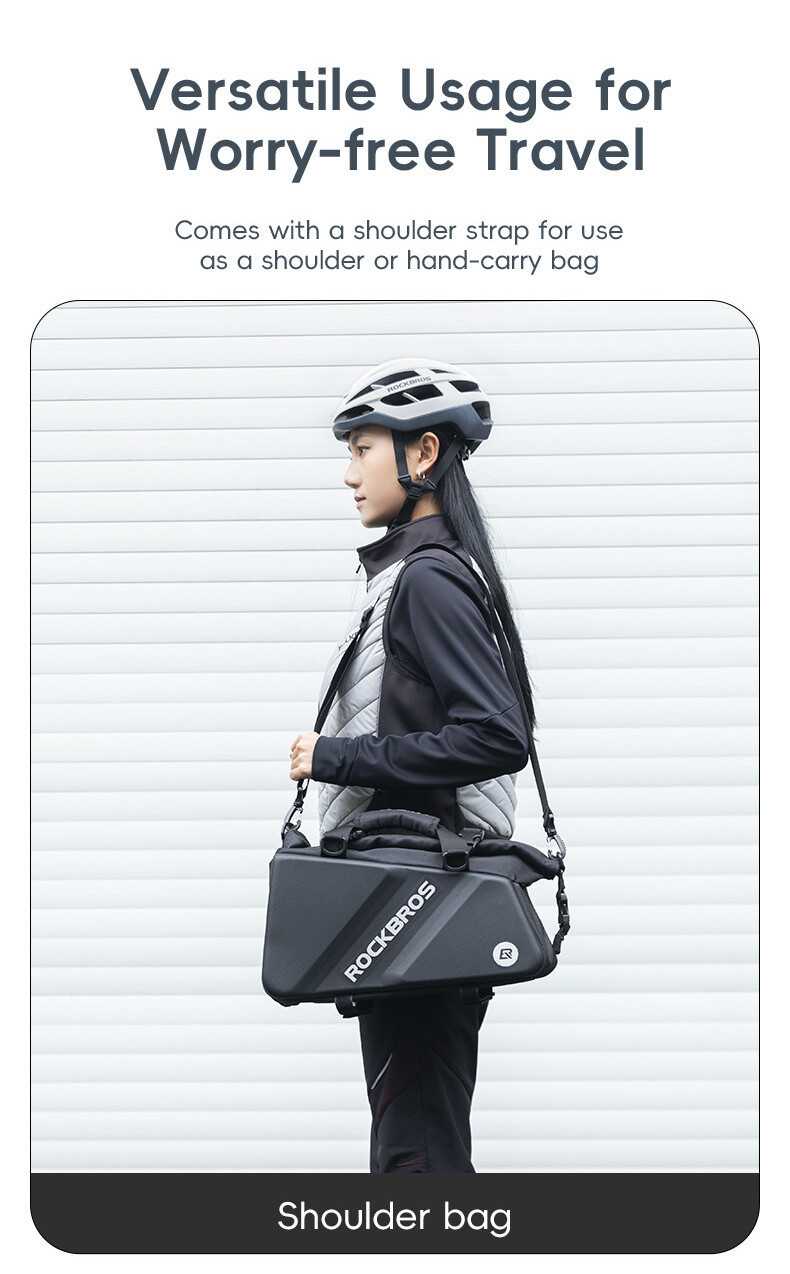 ROCKBROS Bike Hard Shell Trunk Bag Multifunctional Large Capacity ...