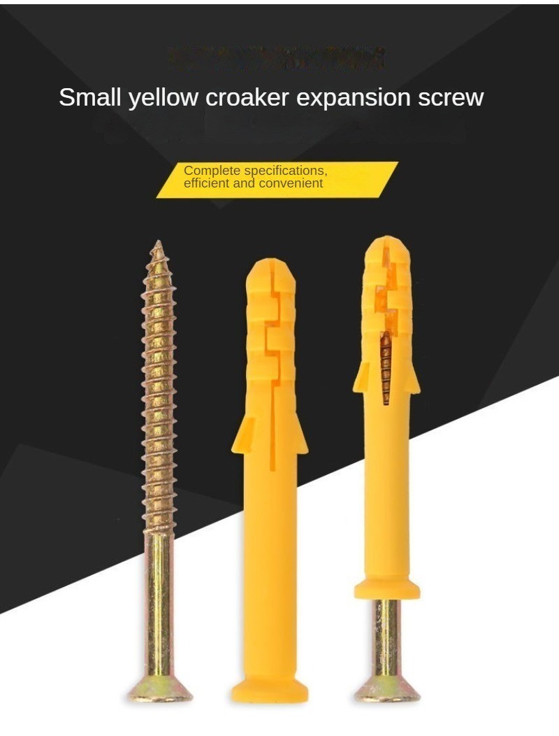 Little Yellow Croaker Expansion Screw Plastic Expansion Tube Rubber ...