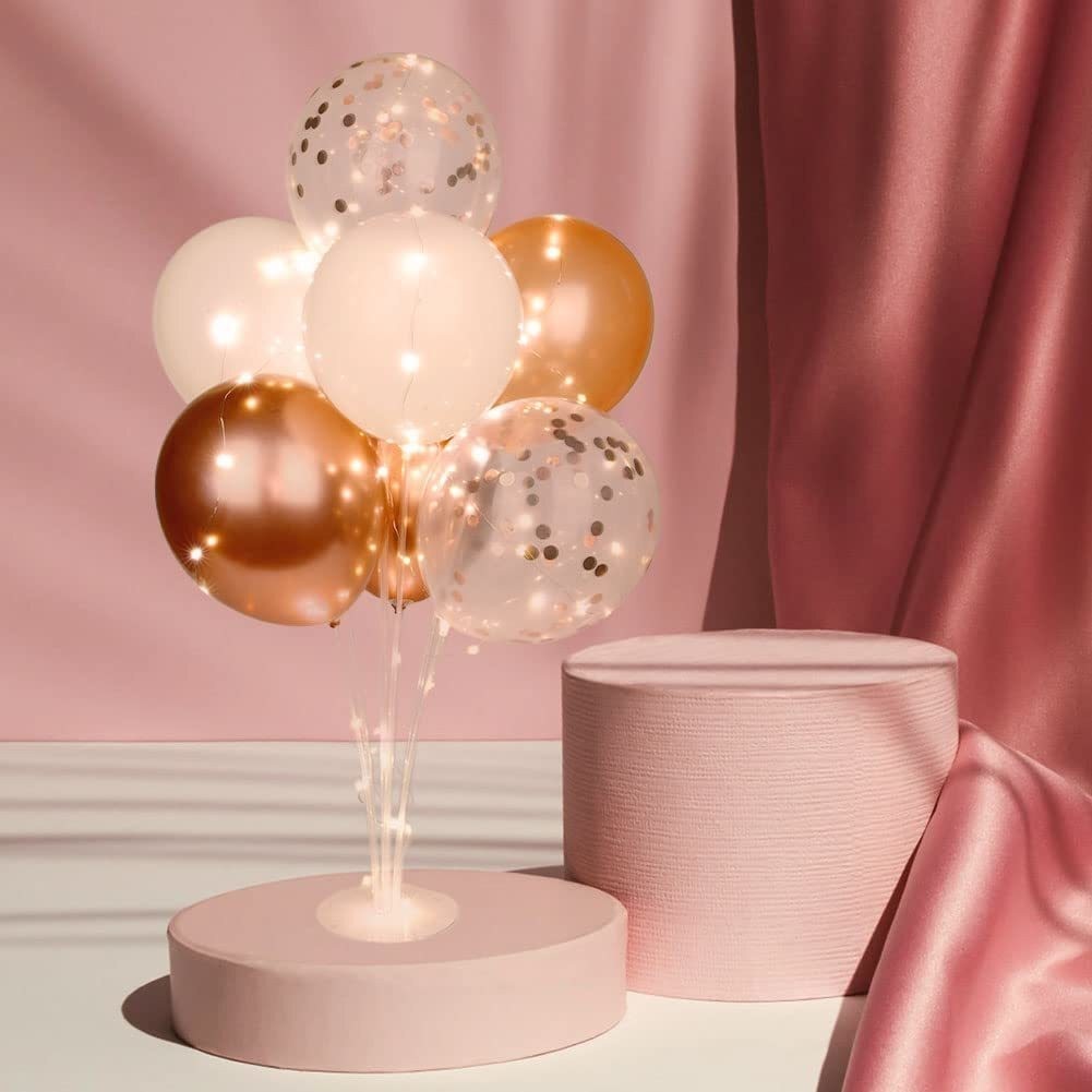 Table Ballon Stand With Light Party Decorations Happy Birthday Metallic ...