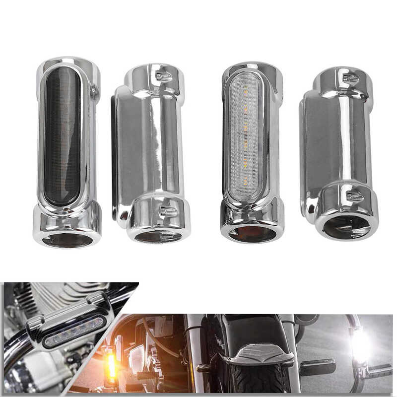 1 0 Pair Motorcycle LED Turn Signals Switchback Driving Light Highway ...