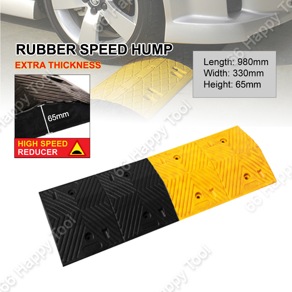 (1pc) 98CM Rubber Speed Hump 65mm Extra Thickness High Speed Reducer ...