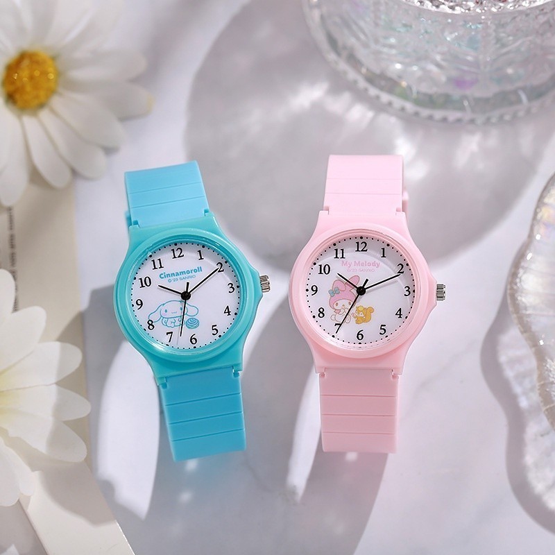 Sanrio Cartoon Watch Cute Cinnamoroll Pochacco kuromi Kids Quartz Watch ...