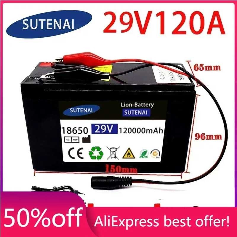 29V 120A Li Ion 18650 Battery Electric Vehicle Lithium Battery Pack 24V ...