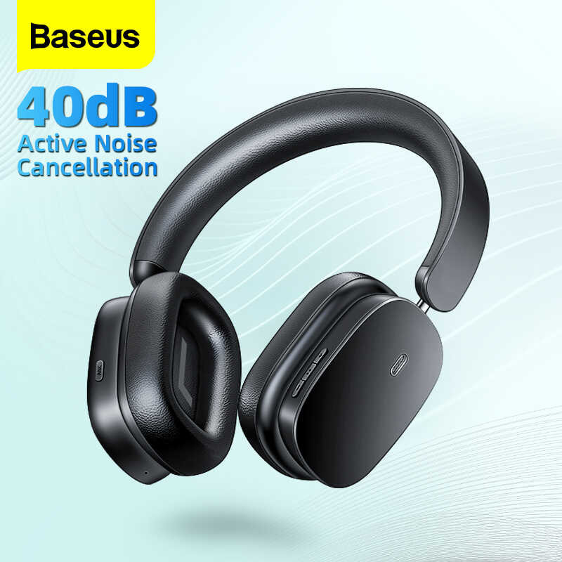 Baseus H1 Wireless Head 40dB ANC Active Noise Cancelling Bluetooth 5.2 ...