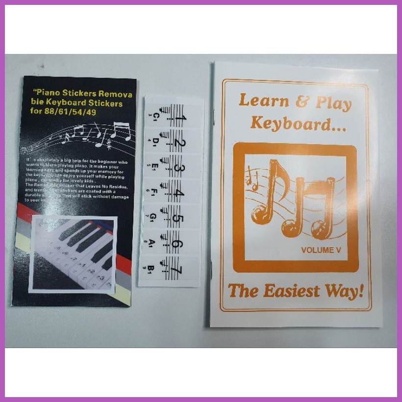 ๑ ۞ PIANO NUMBER STICKER GUIDE and NOTES WITH FREE SONGBOOK TUTORIAL ...