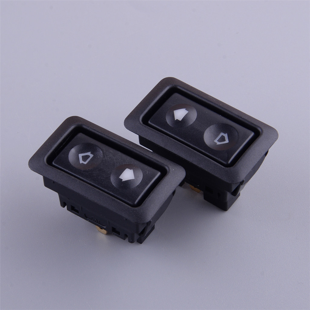 2Pc 6 Pin Electric Power Window Indicator Light Control Switches Kit ...