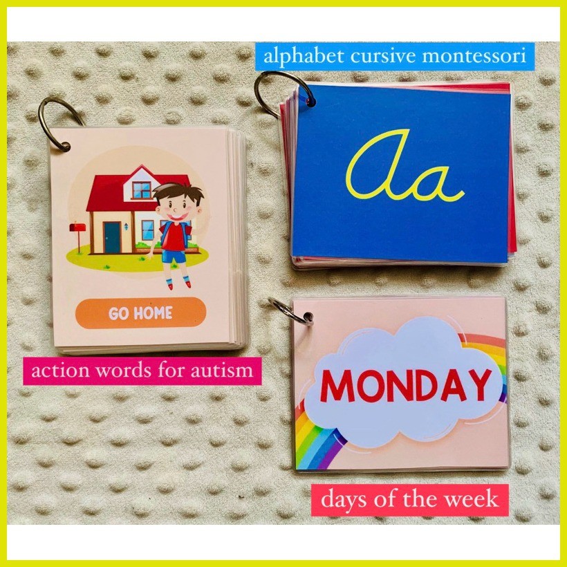 ∈ Montessori Cursive Alphabets Flashcards ABC Cursive Flashcards ...